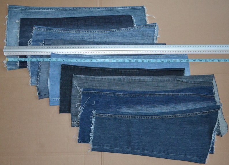 Denim Scrap Legs, Scraps Jeans, Pieces of Jeans, Recycled Denim Scraps ...