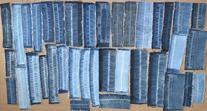 Scraps Jeans, Pieces of Jeans, Denim Scraps - Etsy