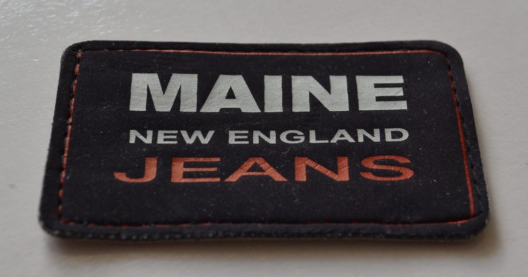 Vintage Leather Label. Recycled Denim Branded Patch. - Etsy