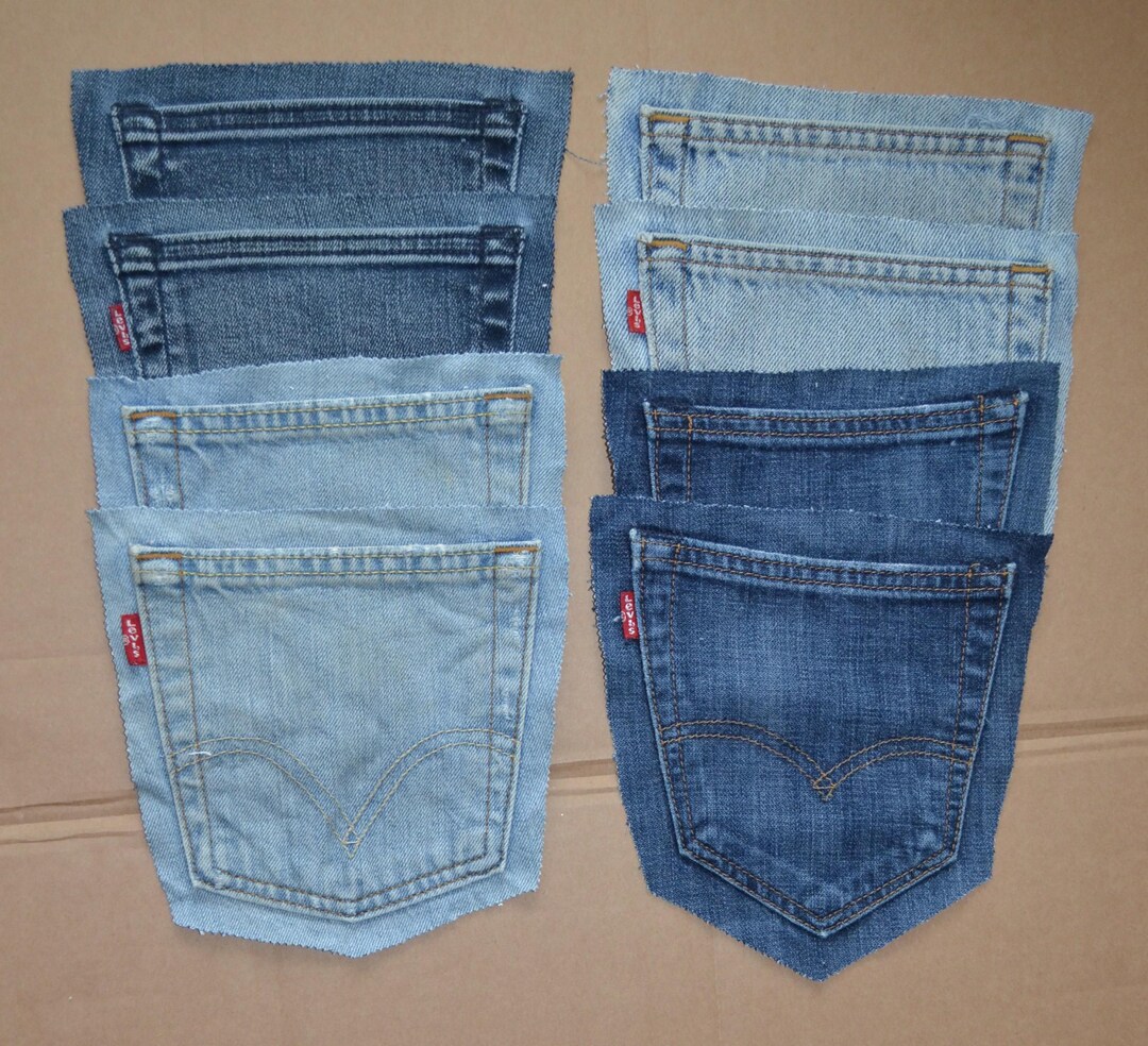Denim Pockets 8 Pcs, Pockets of Various Jeans, Denim Pockets for ...