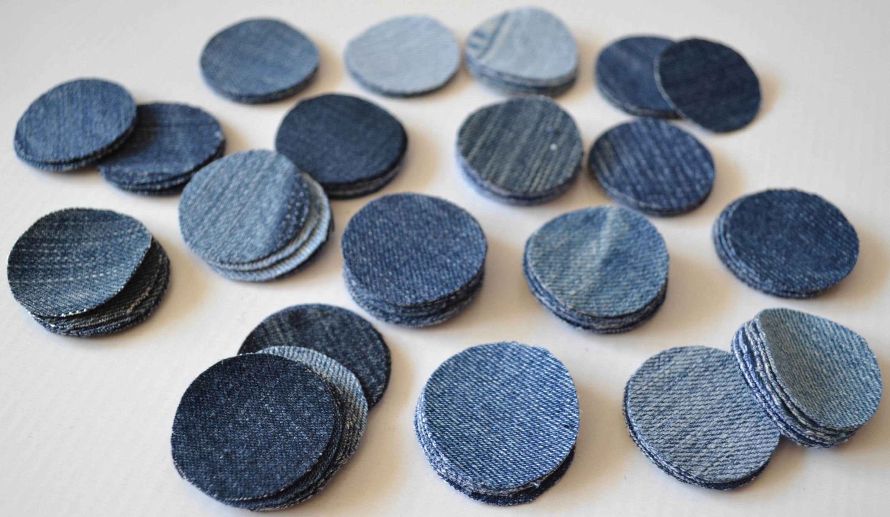 Circles From the Processed Jeans - 150 Pcs,, Denim Circles, Circles ...