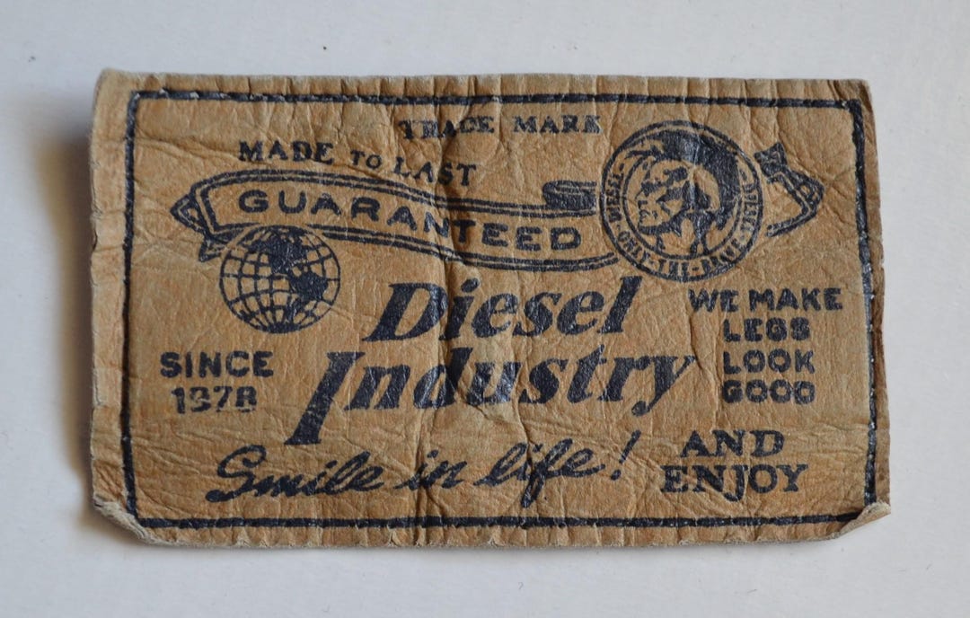 Vintage Diesel Labels. Recycled Vintage Denim Label Diesel. Recycled ...