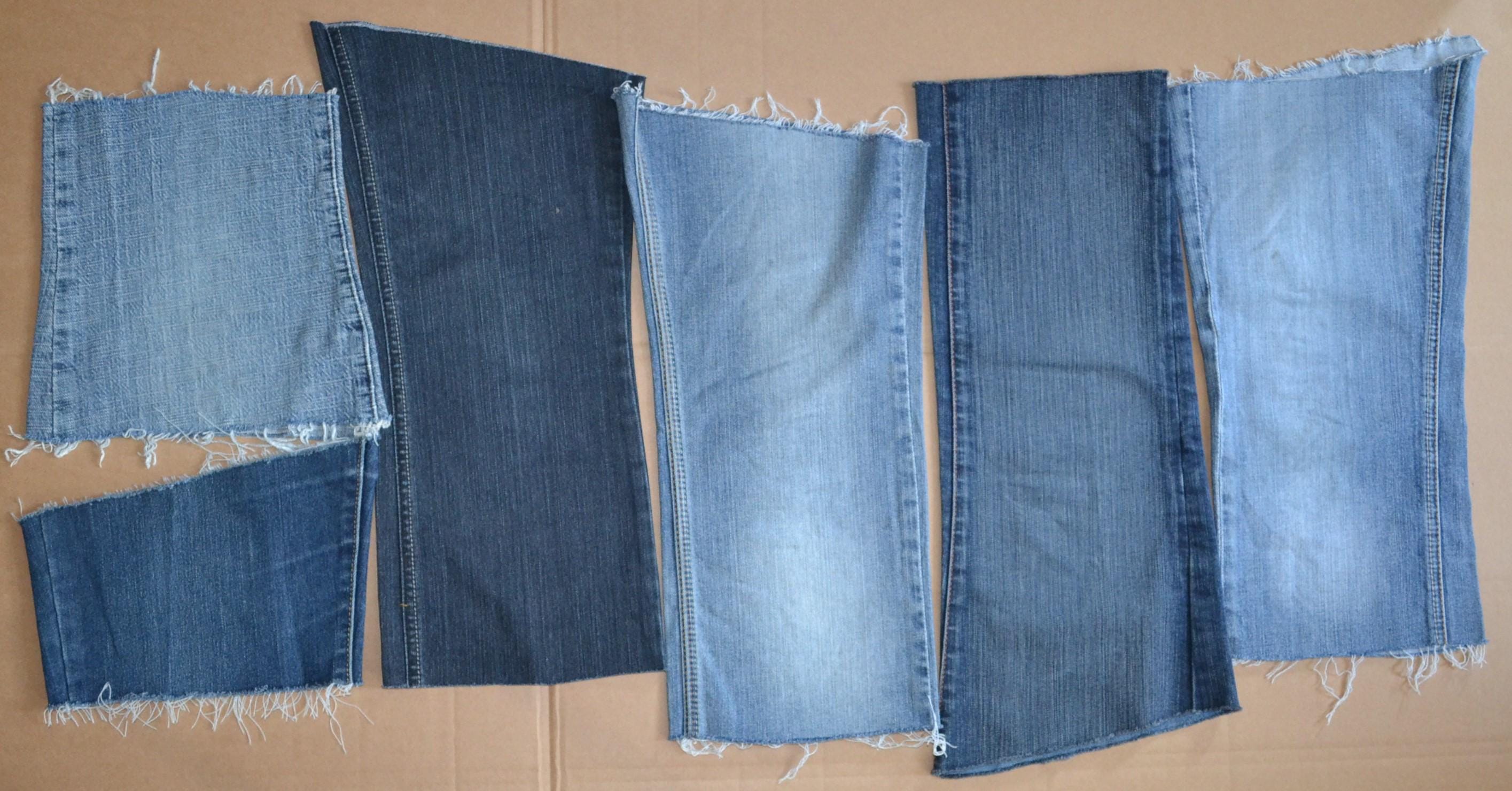 Recycled Denim Scraps, Denim Scrap Legs, Scraps Jeans, Pieces of Jeans ...