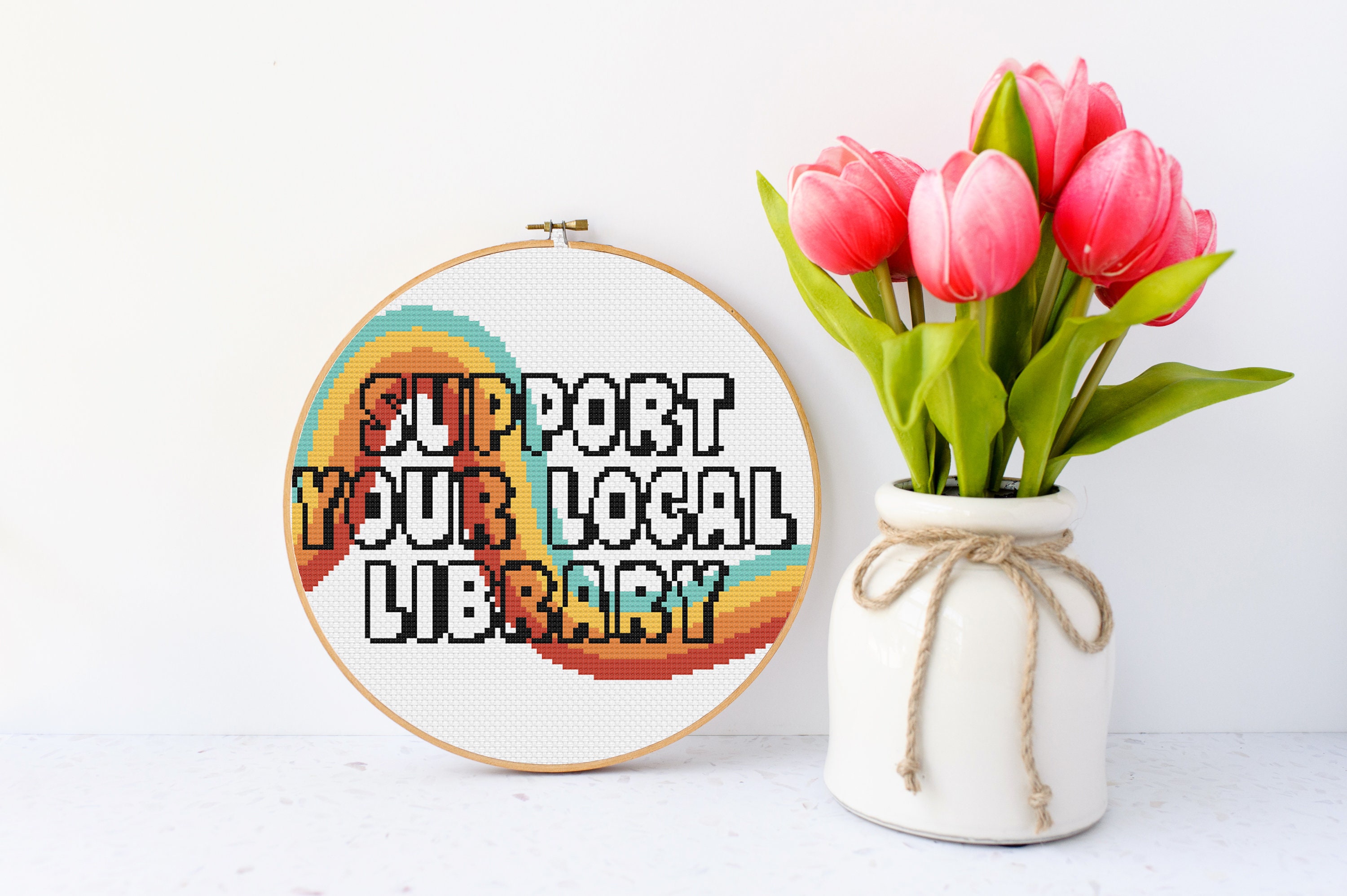 Support Your Local Library Cross Stitch Pattern INSTANT | Etsy