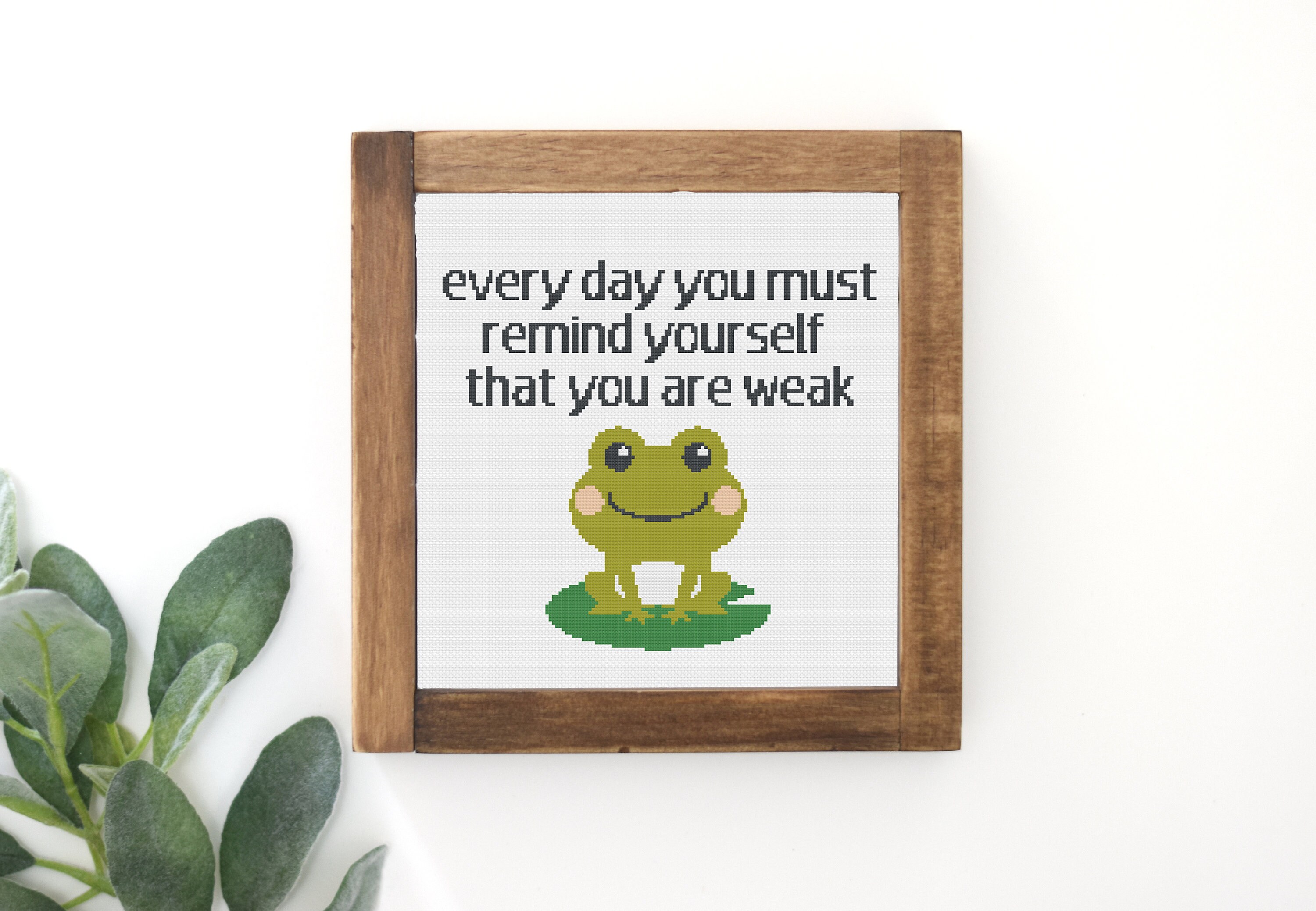 Weak Frog Cross Stitch Pattern INSTANT DOWNLOAD - Etsy