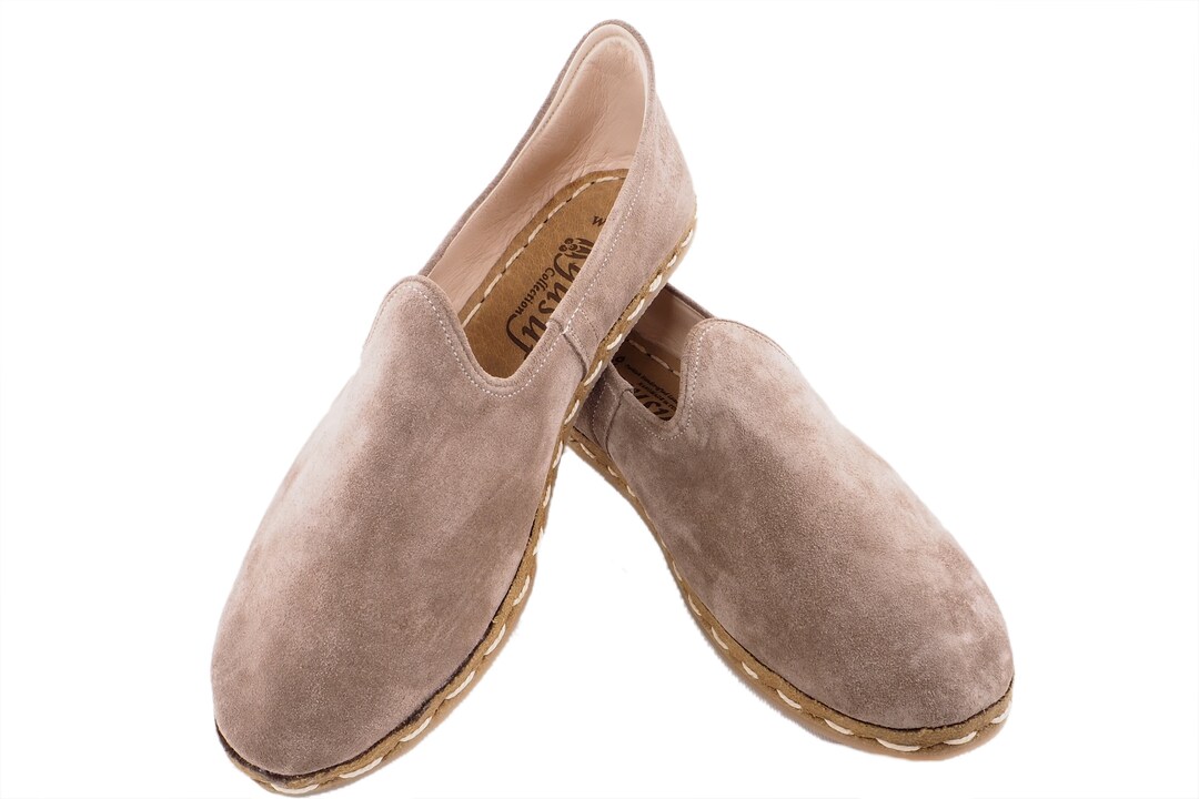 Mens Leather Shoes,greige Suede Mens Shoe,mens Grounded Shoes,mens ...