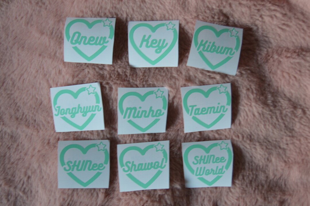 Kpop Shinee Heart Name Decal - Etsy