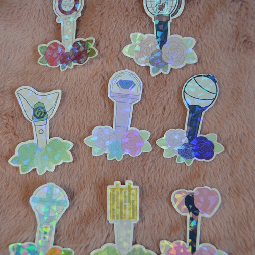 Solo Kpop Floral Lightstick Sticker Edition - Etsy