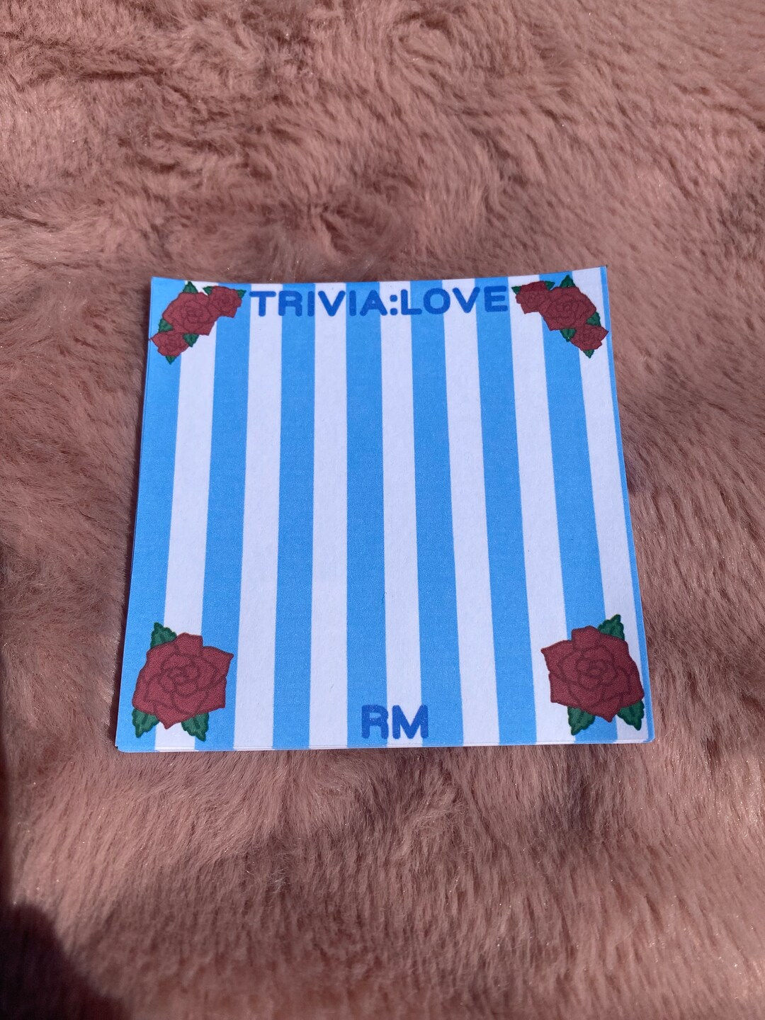 Kpop BTS RM Trivia:love Concert Outfit Inspired Memo Pad 7.5x7.5 Cm 30 ...