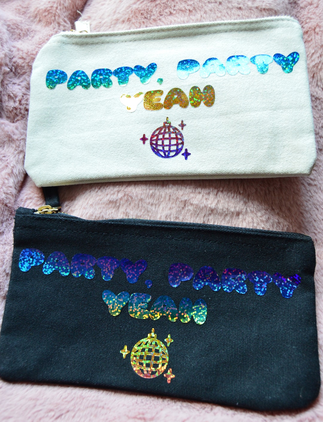 Kpop Jk 'party Party Yeah' Canvas Make up Bag | ARMY - Etsy