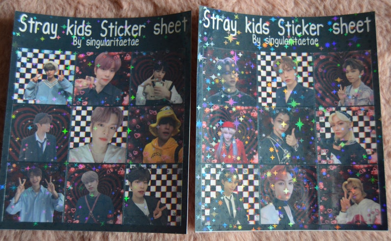 Stray Kids Holographic Sticker Sheet: Kpop Journal Planner Deco - Etsy