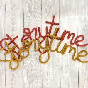 Knitted Wire Words Story Time, Knitted Letters, Knitted Words, Woolly ...