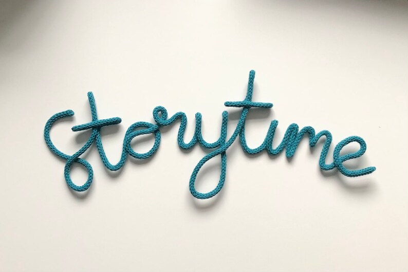 Knitted Wire Words Story Time Knitted Letters Knitted Words | Etsy UK