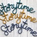 Knitted Wire Words Story Time, Knitted Letters, Knitted Words, Woolly ...