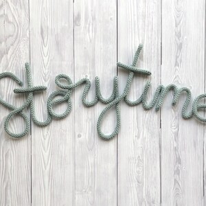 Knitted Wire Words Story Time, Knitted Letters, Knitted Words, Woolly ...