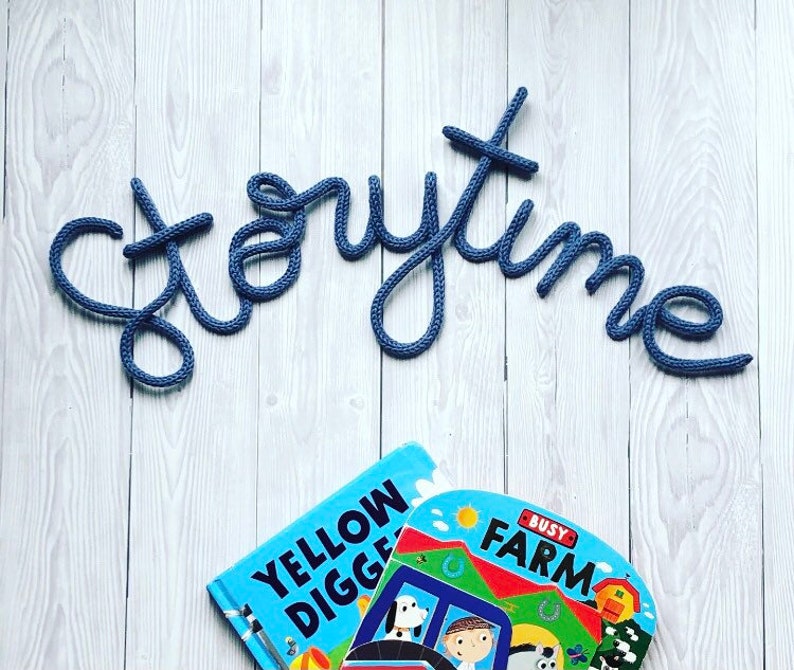 Knitted Wire Words Story Time Knitted Letters Knitted Words | Etsy UK