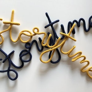 Knitted Wire Words Story Time, Knitted Letters, Knitted Words, Woolly ...