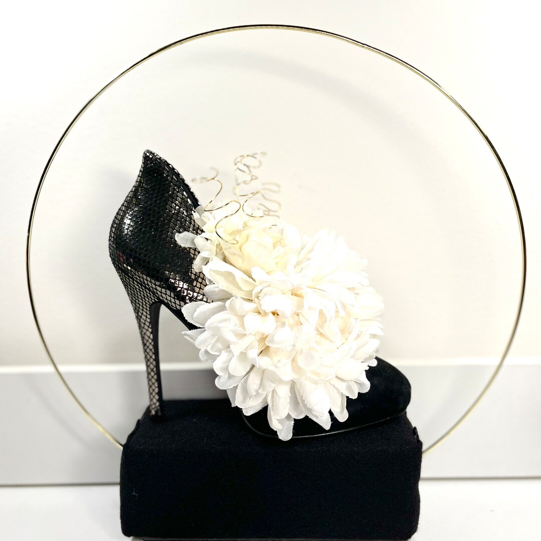 Gold/black High Heel Shoe Artificial Floral Arrangement - Etsy