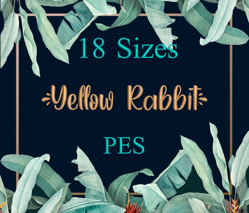 18 Sizes Yellow Rabbit Fontpescalligraphy Fontsscript - Etsy