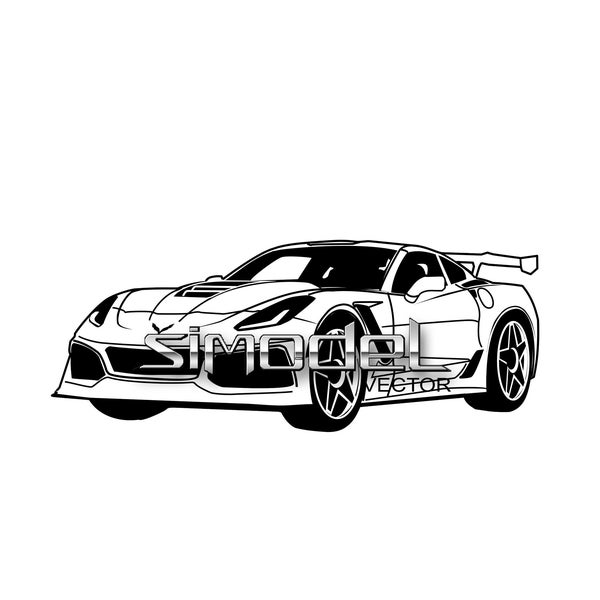 Corvette C7 Png - Etsy