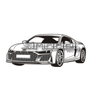 Audi R8 svg,eps,ai,pdf,png,jpg,dxf svg y png con vector de coche de ...
