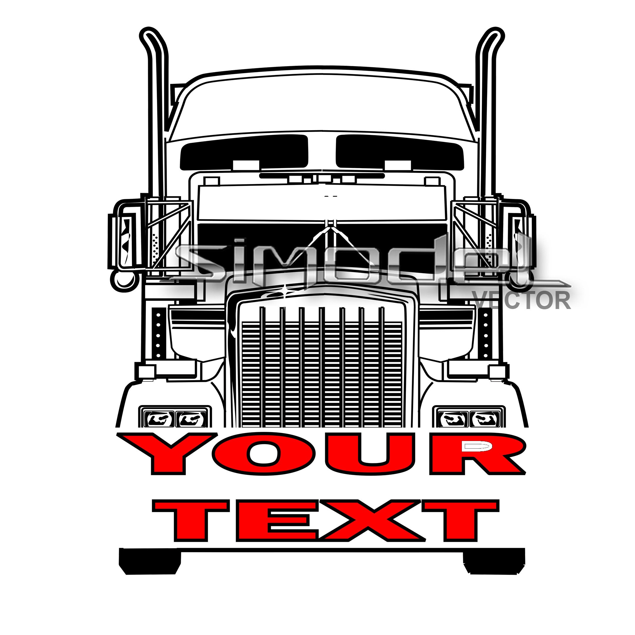 Semi Truck Svg - Etsy