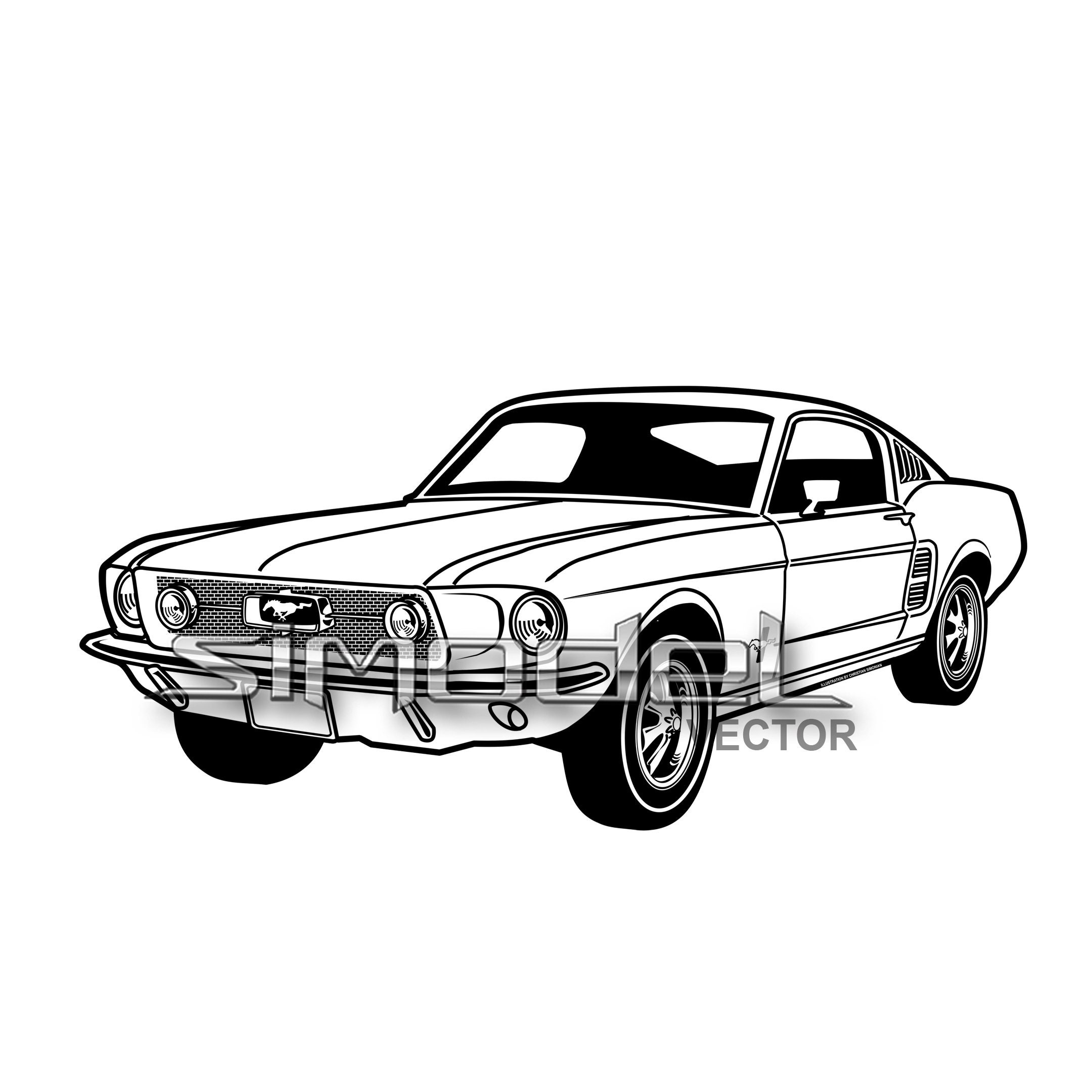 1967 Ford Mustang Drawings