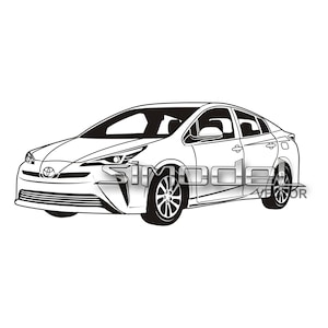 Toyota Prius Vector Cut Svg Eps Ai Dxf Png Jpg Pdf - Etsy