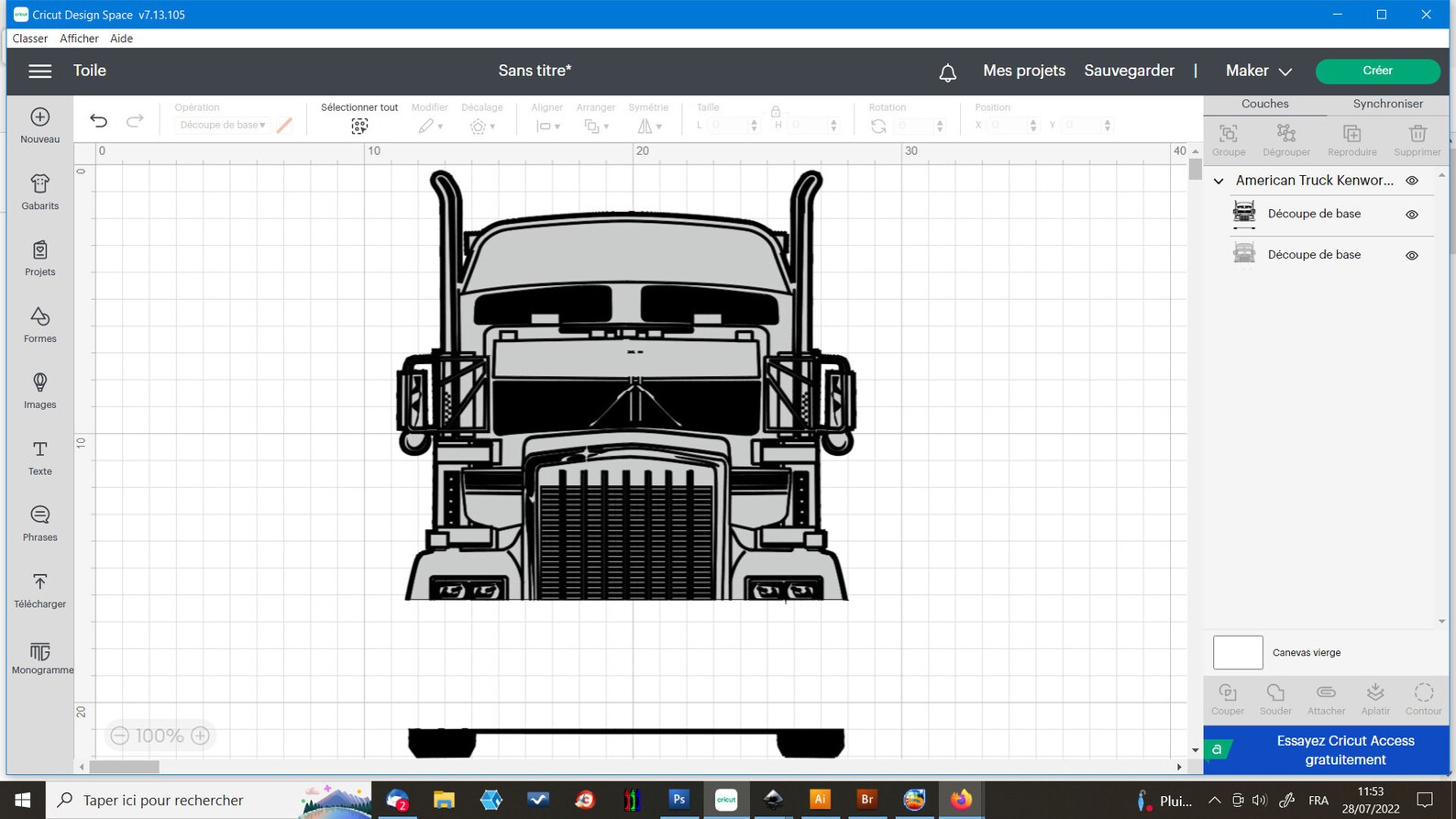 Semi Truck Svg - Etsy