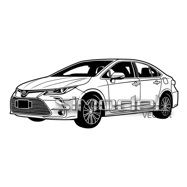 Toyota Corolla Svg - Etsy
