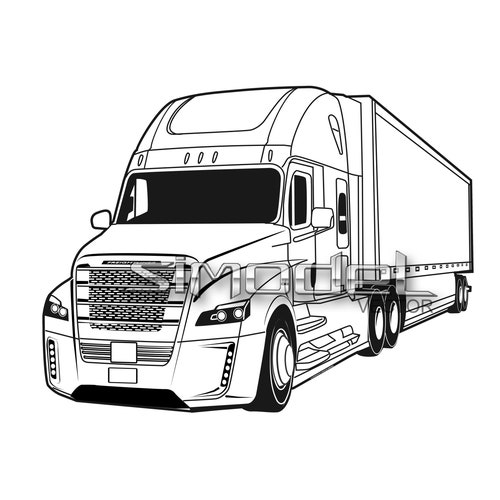 Truck Side View Svg Semi Truck Svg Truck Clipart Tractor Truck - Etsy ...