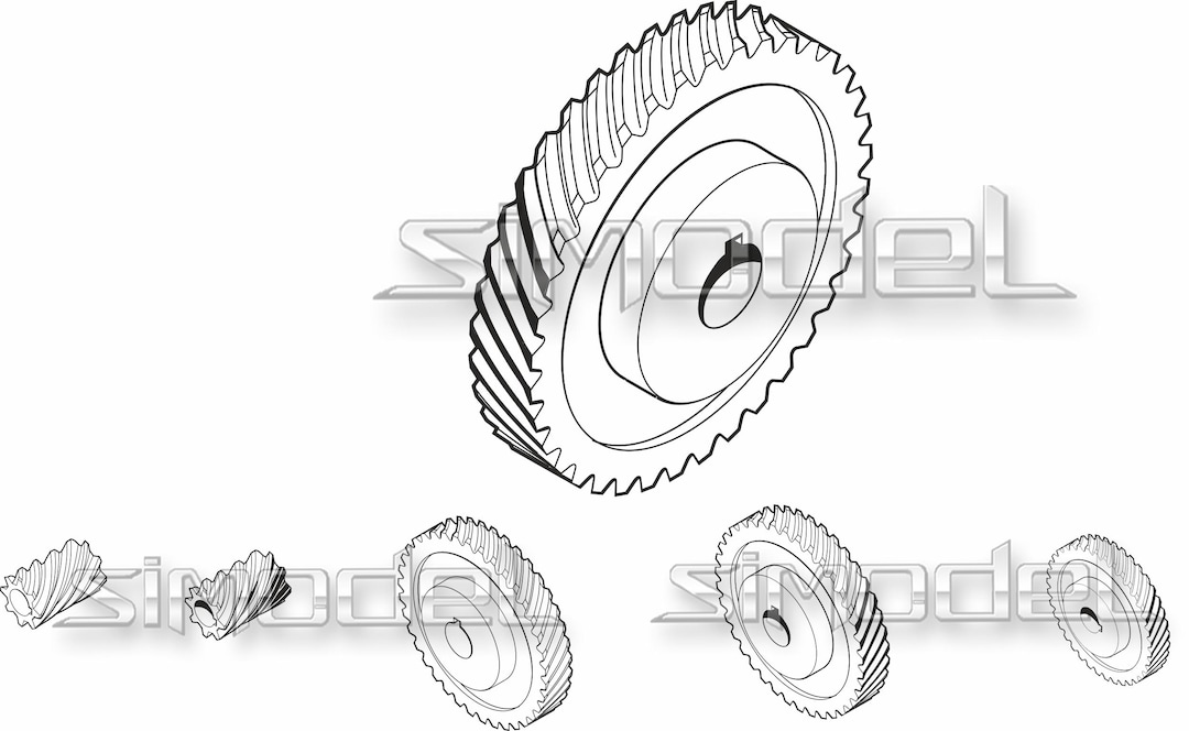 Endless Screw Gearweels, Fasteners, Clipart,mechanical Vector Svg,eps ...