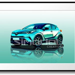 Toyota CH-R, Car Wall Art Decor Printable Poster,man Decor, Boy's Room ...