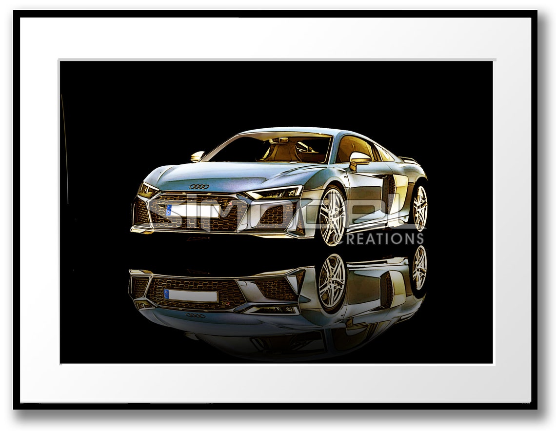 Audi R8/v10 Cyl. Car Wall Art Decor Printable Posterman Cave - Etsy