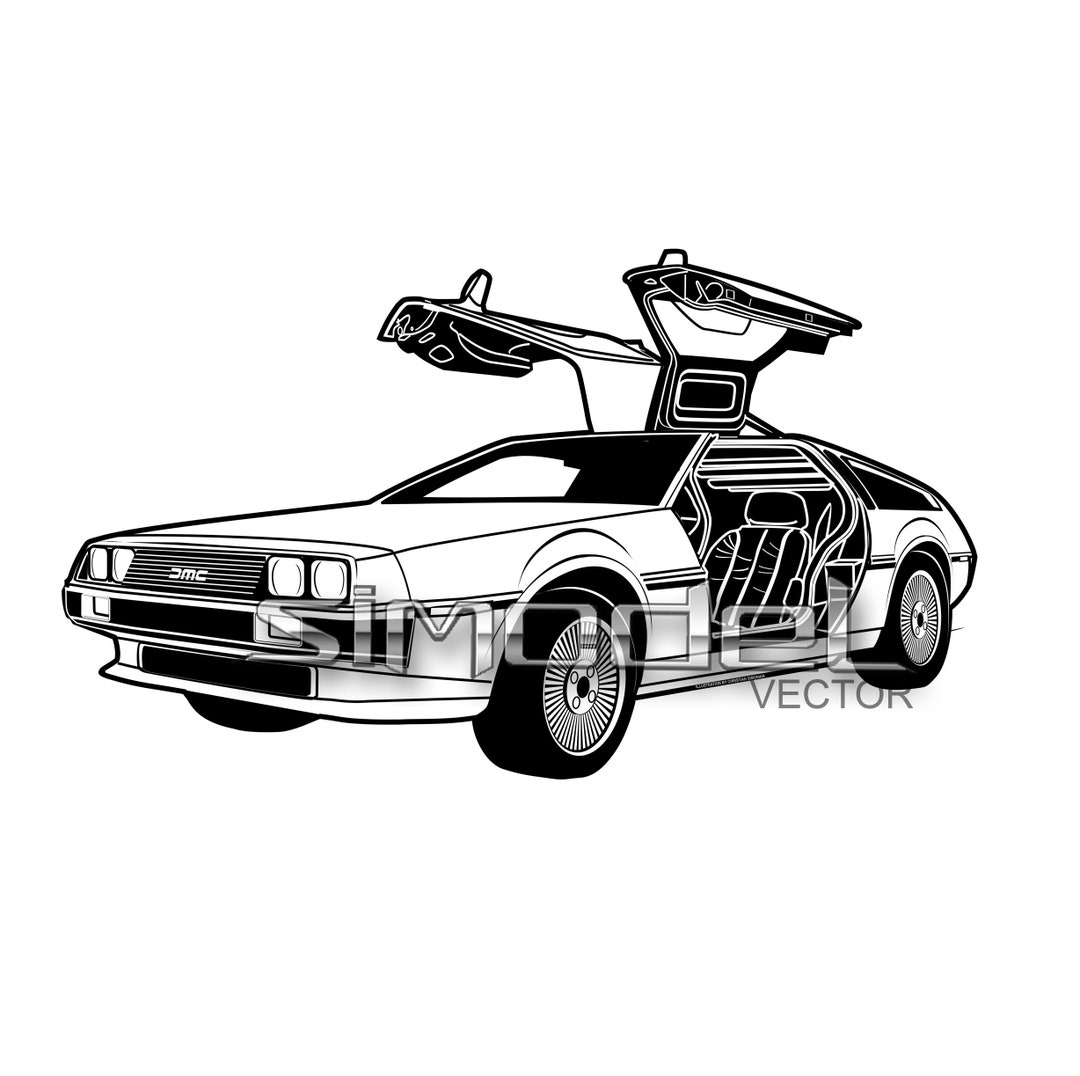 Delorean Vector Cut,svg,eps,ai,vector,dxf, Png, Jpg - Etsy