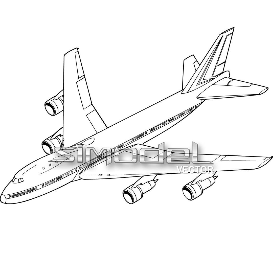Boing 747, Vector Svg,ai,eps,dxf,png,jpg - Etsy