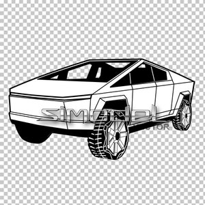 Tesla Cybertruck, Car Vector Ai,svg,eps,pdf, Png, Jpg - Etsy