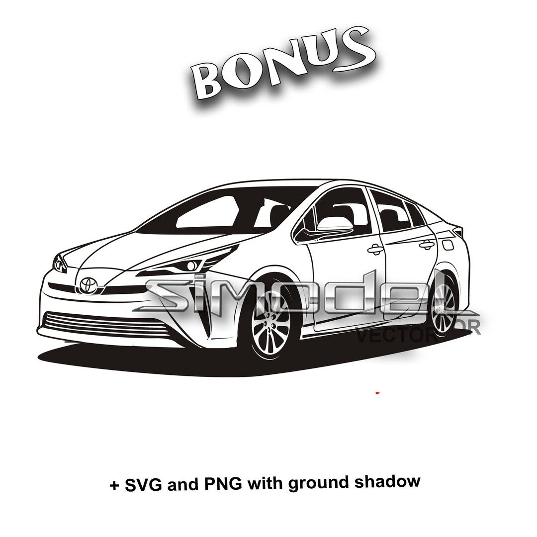 Toyota Prius Vector Cut Svg Eps Ai Dxf Png Jpg Pdf - Etsy