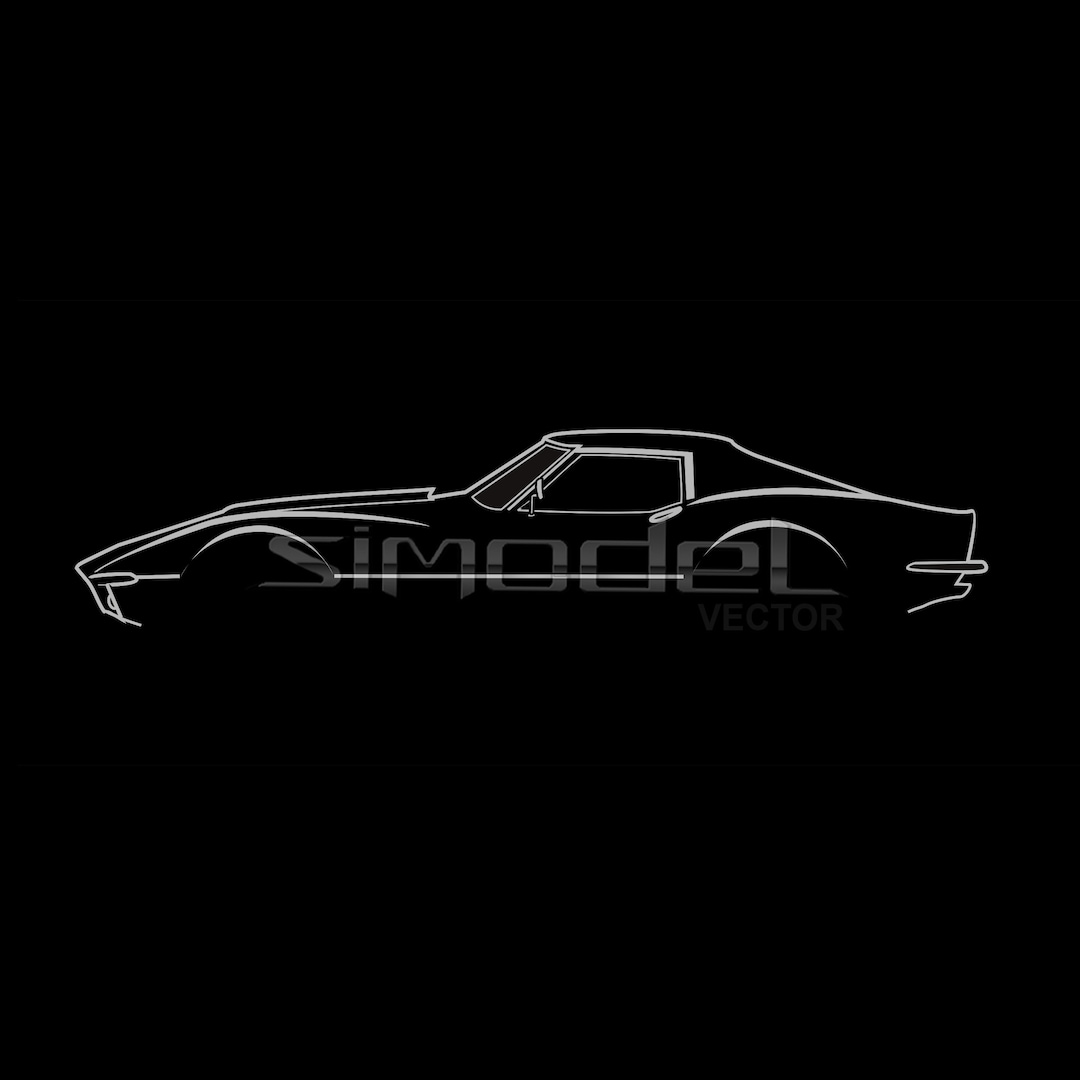 Chevrolet Corvette 1969 Silhouette Car Vector Svg,eps,png,pdf - Etsy