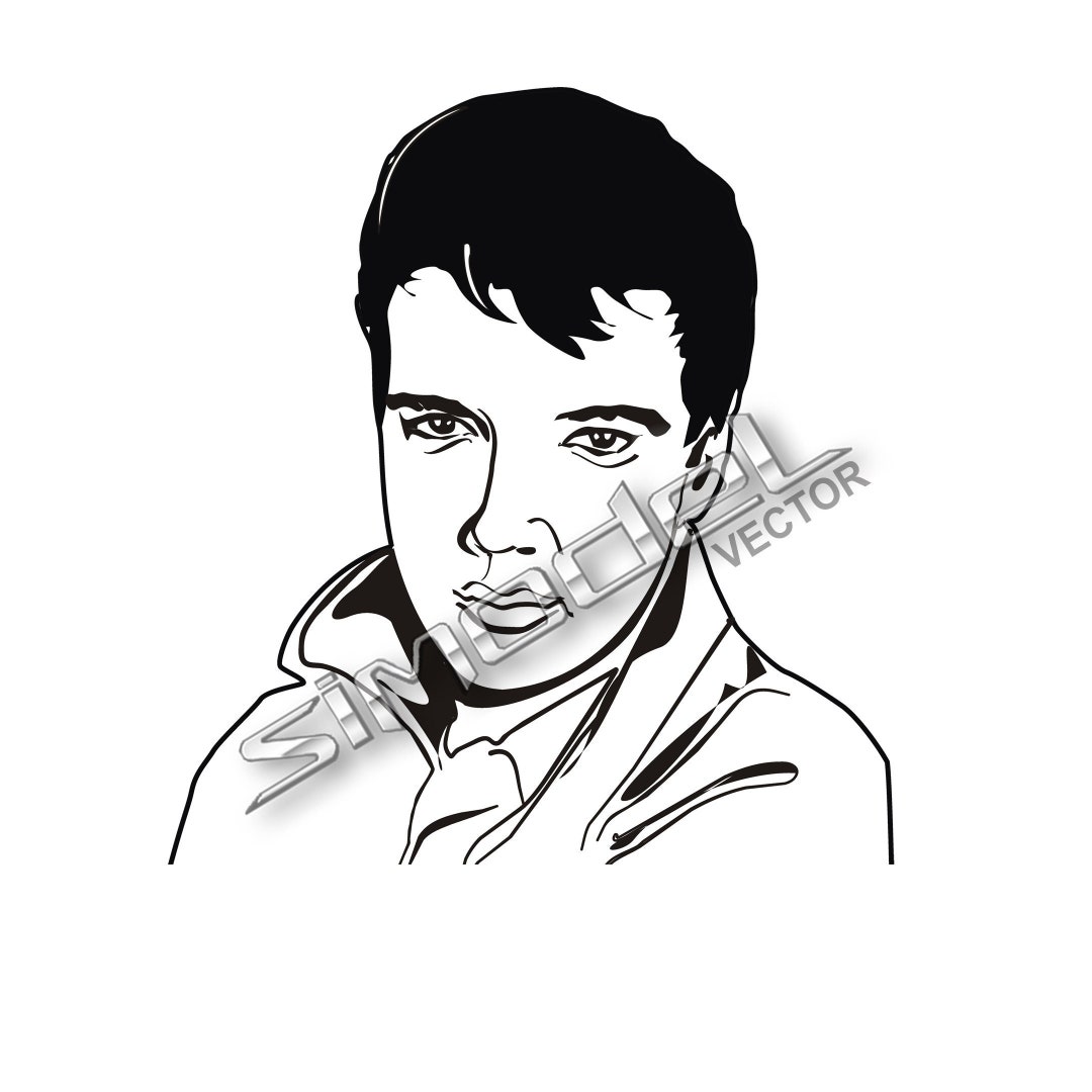 Elvis Presley Vector Portrait Svg, Eps, Png, Jpg - Etsy