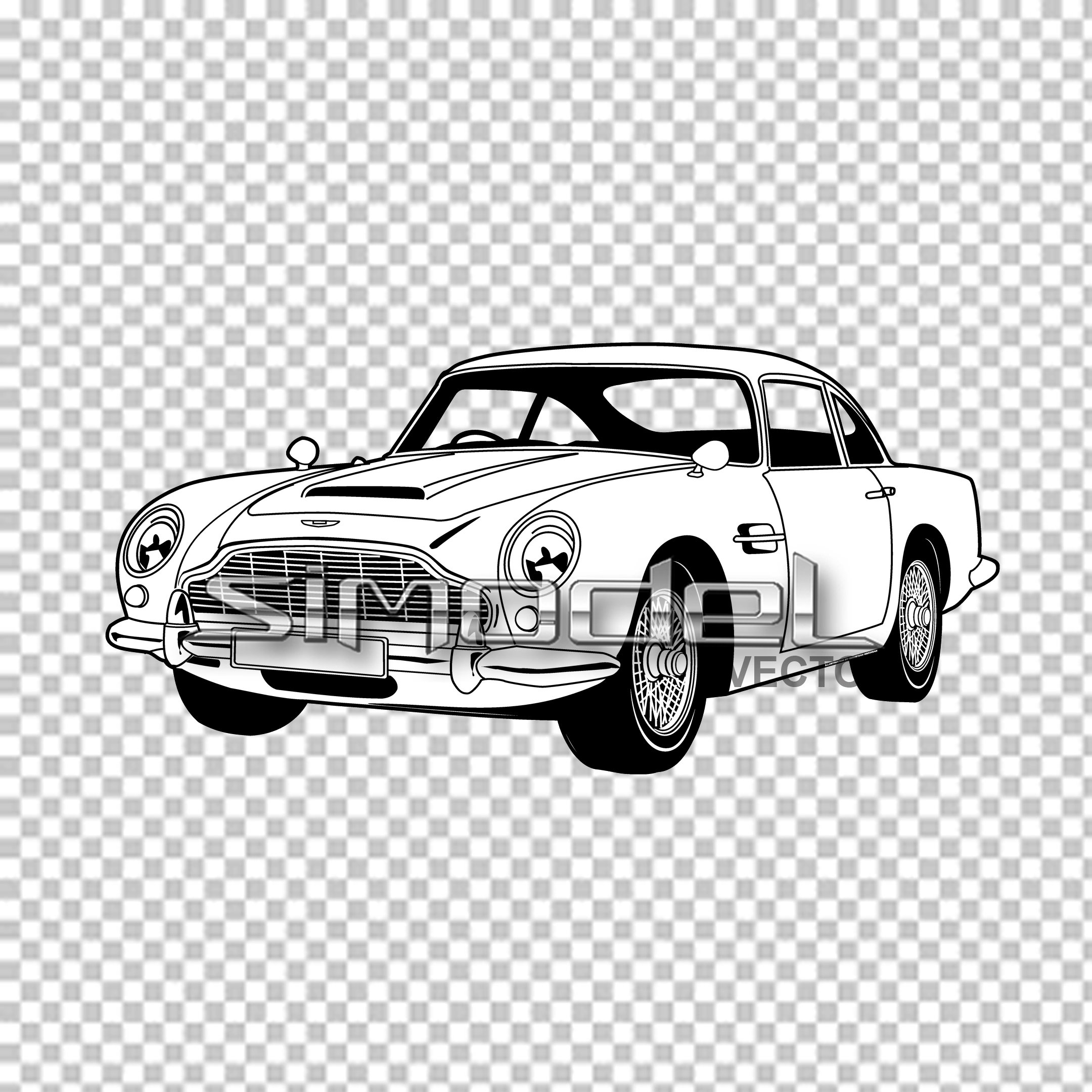 Aston Martin DB5 Car Svgaiepspdfpngjpgdxf Svg and - Etsy