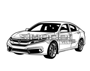 Honda Civic Svg - Etsy