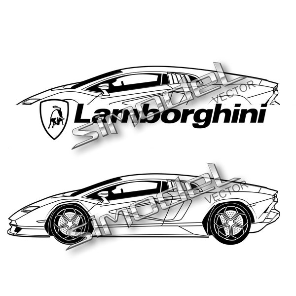 Lamborghini Svg - Etsy