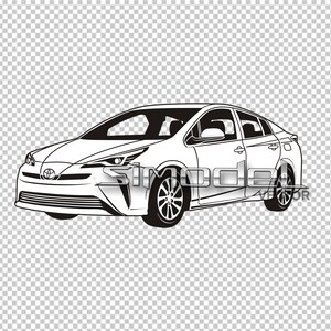 Toyota Prius Vector Cut Svg Eps Ai Dxf Png Jpg Pdf - Etsy