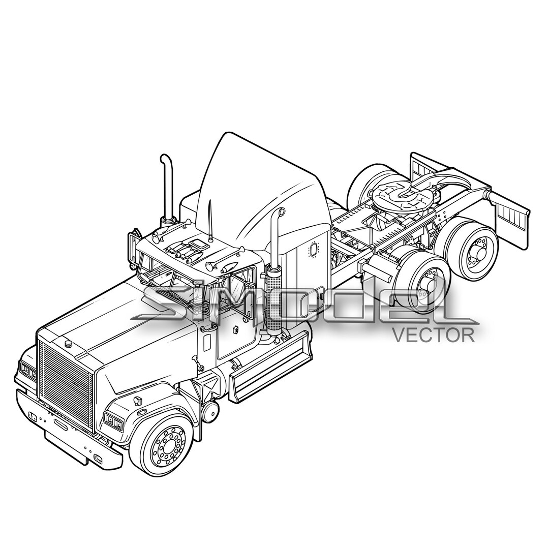 US Heavy Truck, Vector Svg, Ai,eps,dxf, Bmp, Png - Etsy