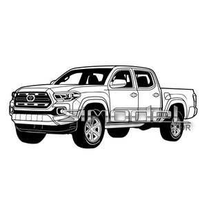 Toyota Tacoma Pickup Svg,eps,ai, Dxf, Png, Jpg Car Vector Cut - Etsy