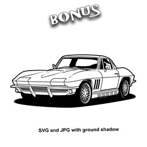Chevrolet Corvette 1963 Svg,ai,eps,dxf, Png,dxf Svg and Jpg Ground ...