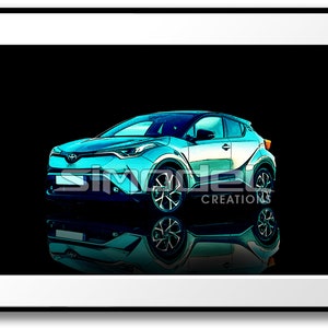Toyota CH-R, Car Wall Art Decor Printable Poster,man Decor, Boy's Room ...