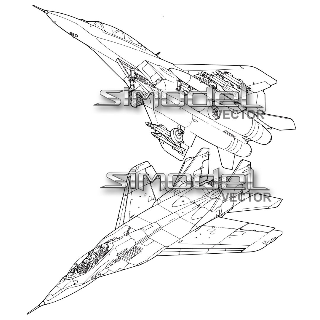 MIG 29, Vector Svg,eps,png,jpg,fighter Plane - Etsy