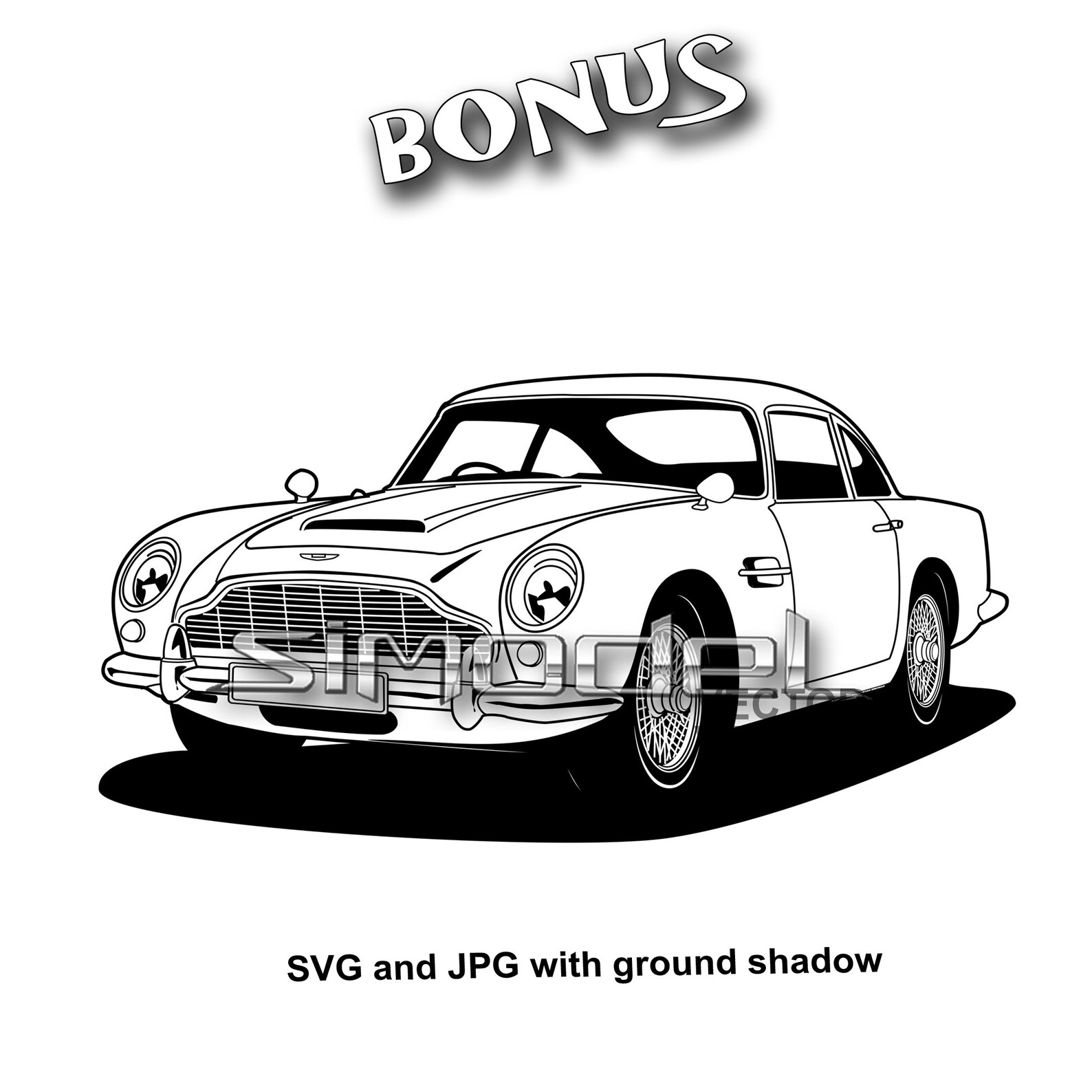 Aston Martin DB5 Car Svgaiepspdfpngjpgdxf Svg and - Etsy